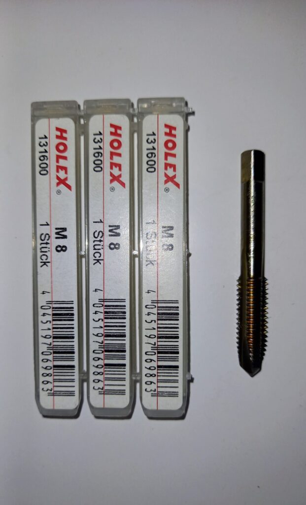 Taraud machine M8 pas 1.25 mm HSS - Vendu à l'unité | Gdécouv'r